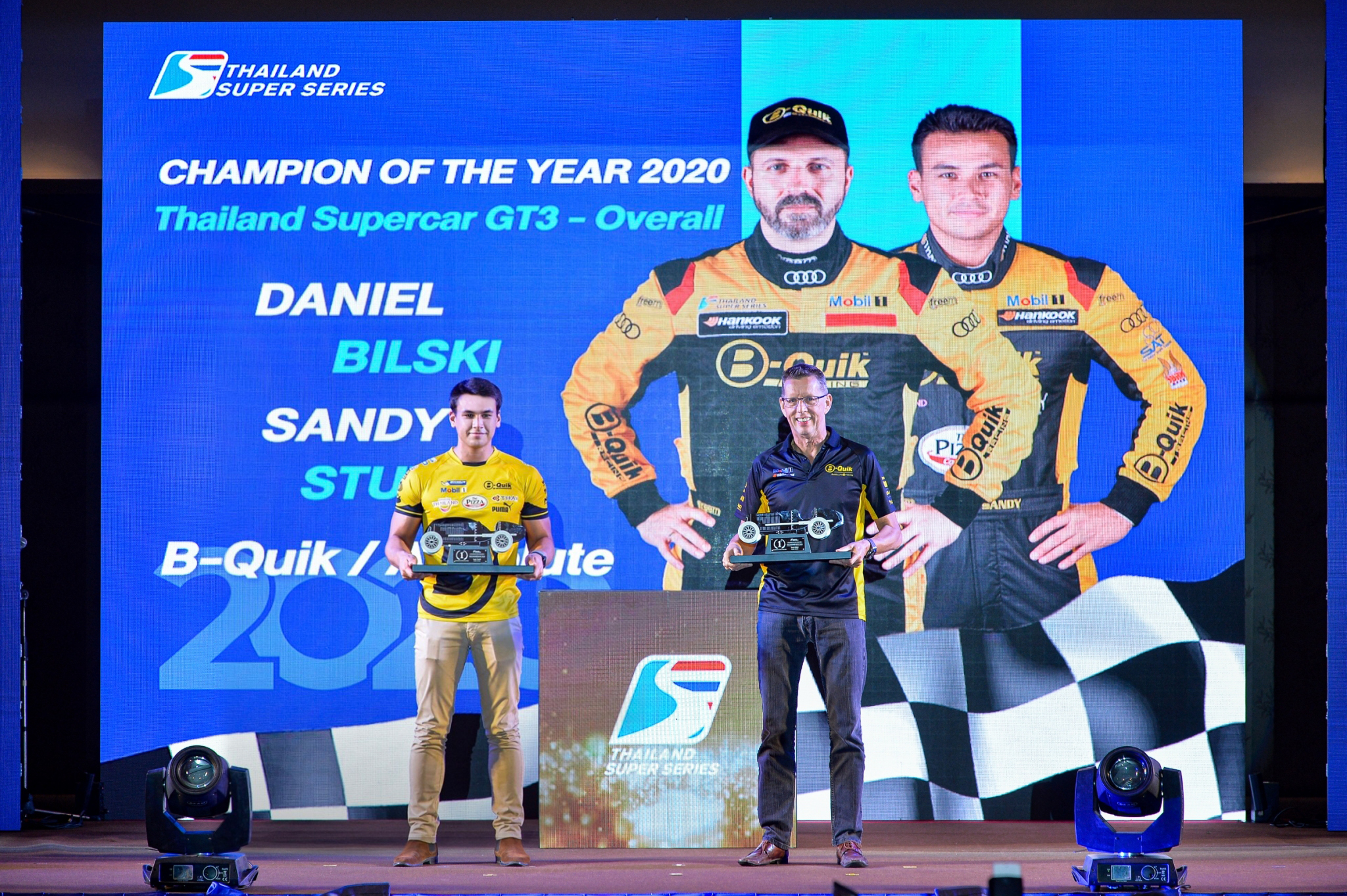 Sandy receives his second Super Car GT3 Championship trophy at Night of ...